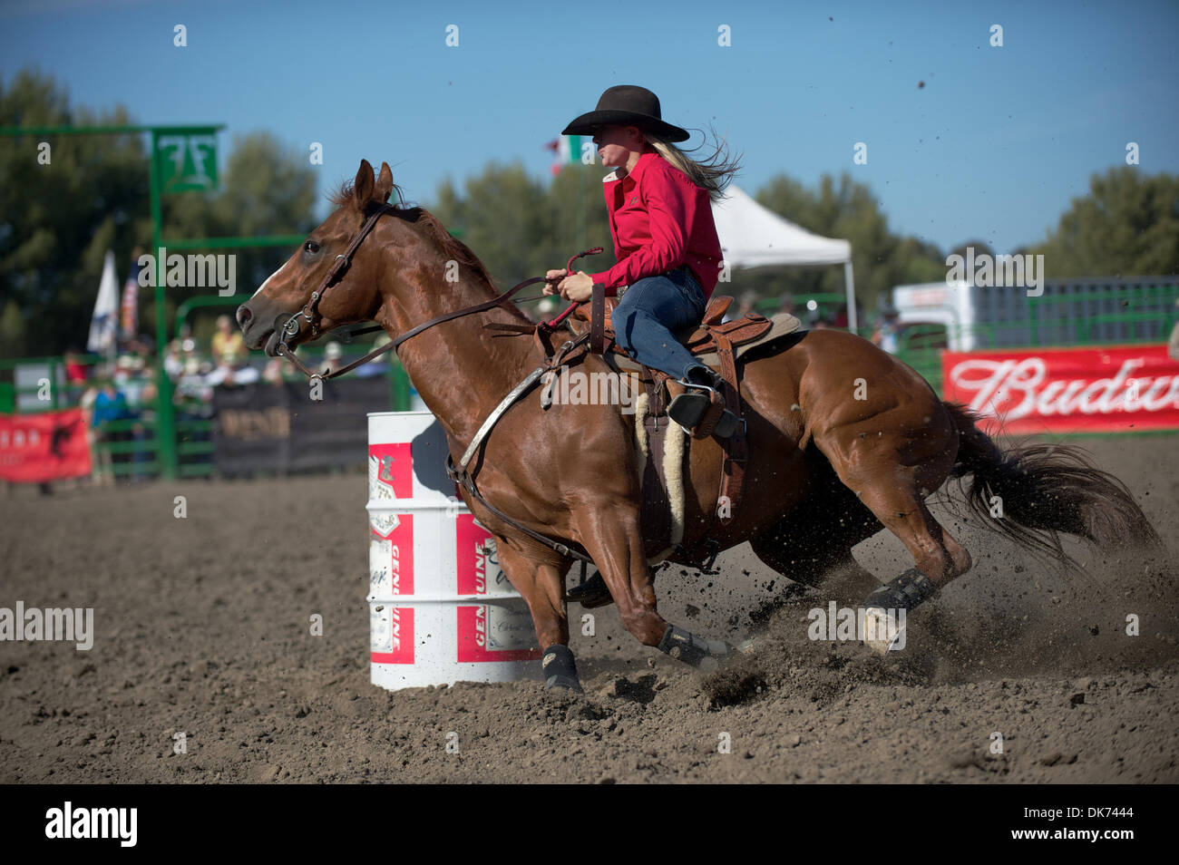 June 12, 2011 - Livermore, California, U.S - Barrel racer Katie ...