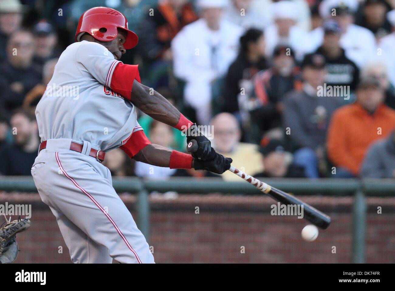 June 12, 2011 - San Francisco, California, U.S - Cincinnati Reds center ...