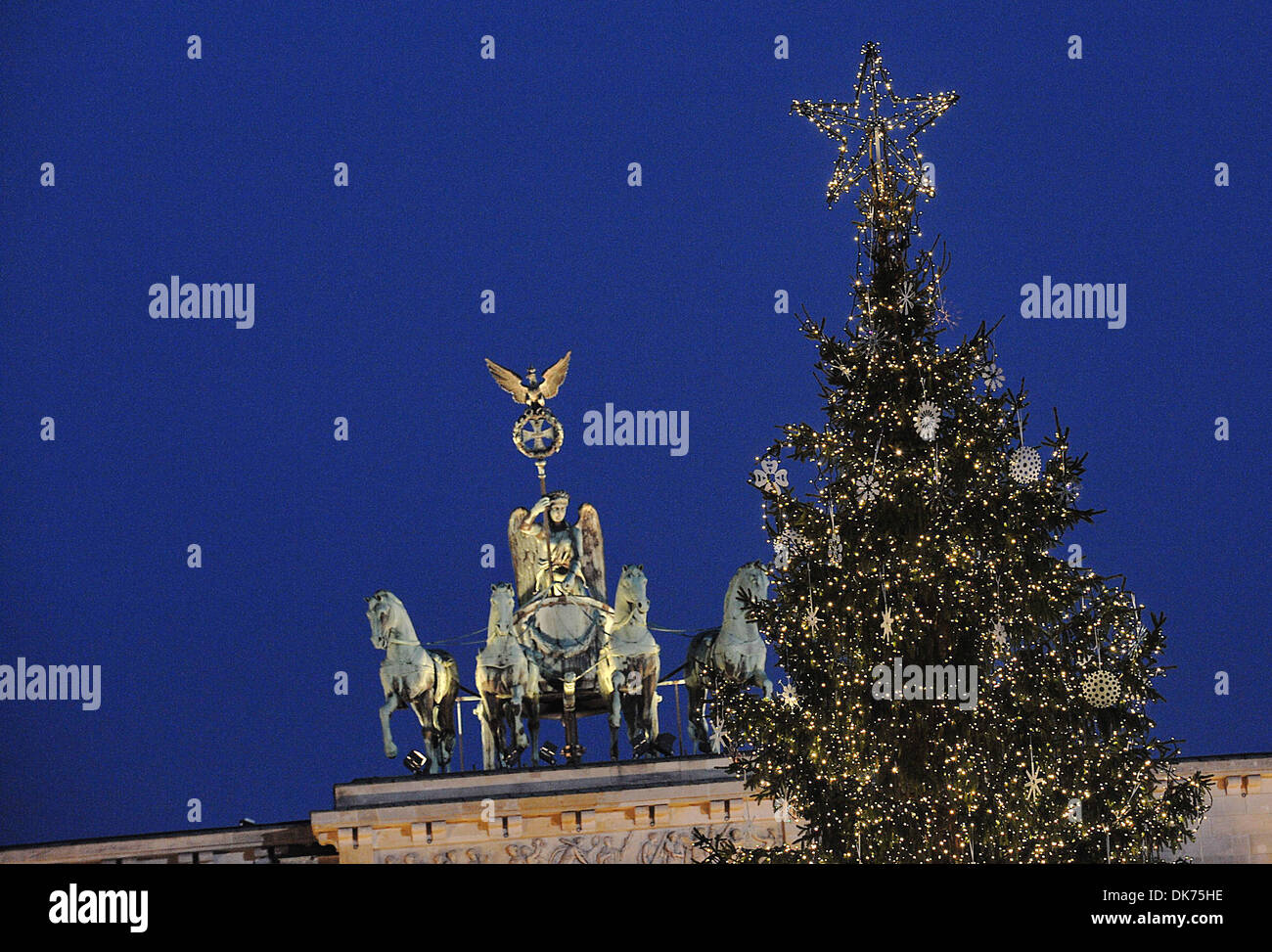Berlin, Germany. 02nd Dec, 2013. An illuminated Christmas tree stands ...