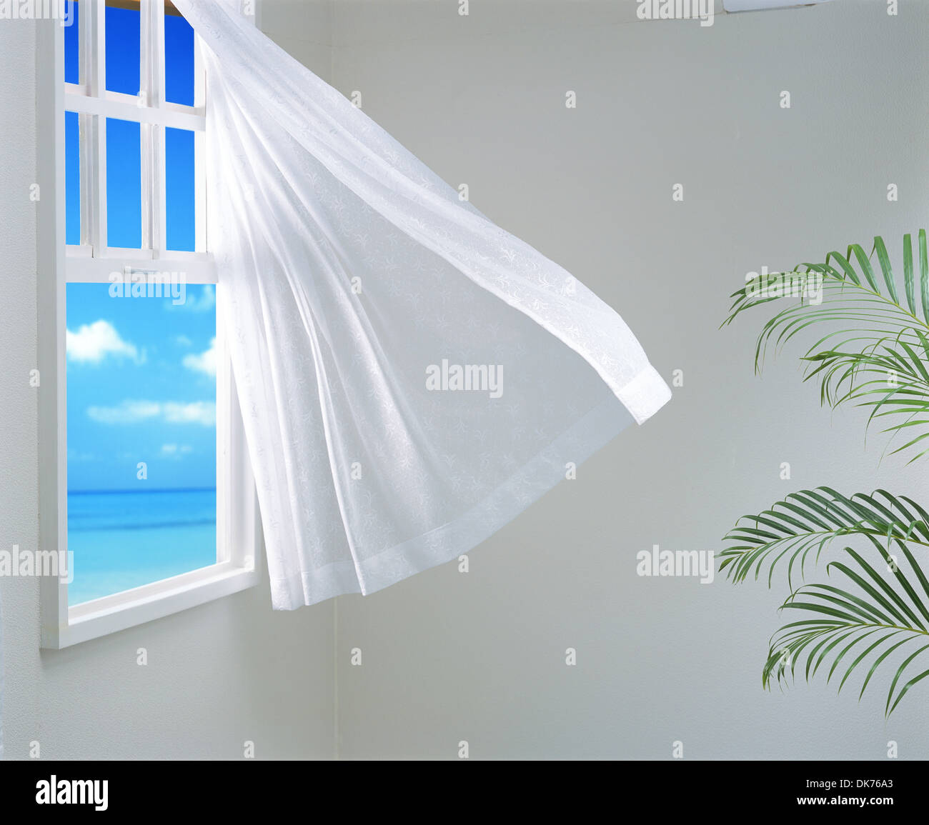 Window by the sea Stock Photo - Alamy