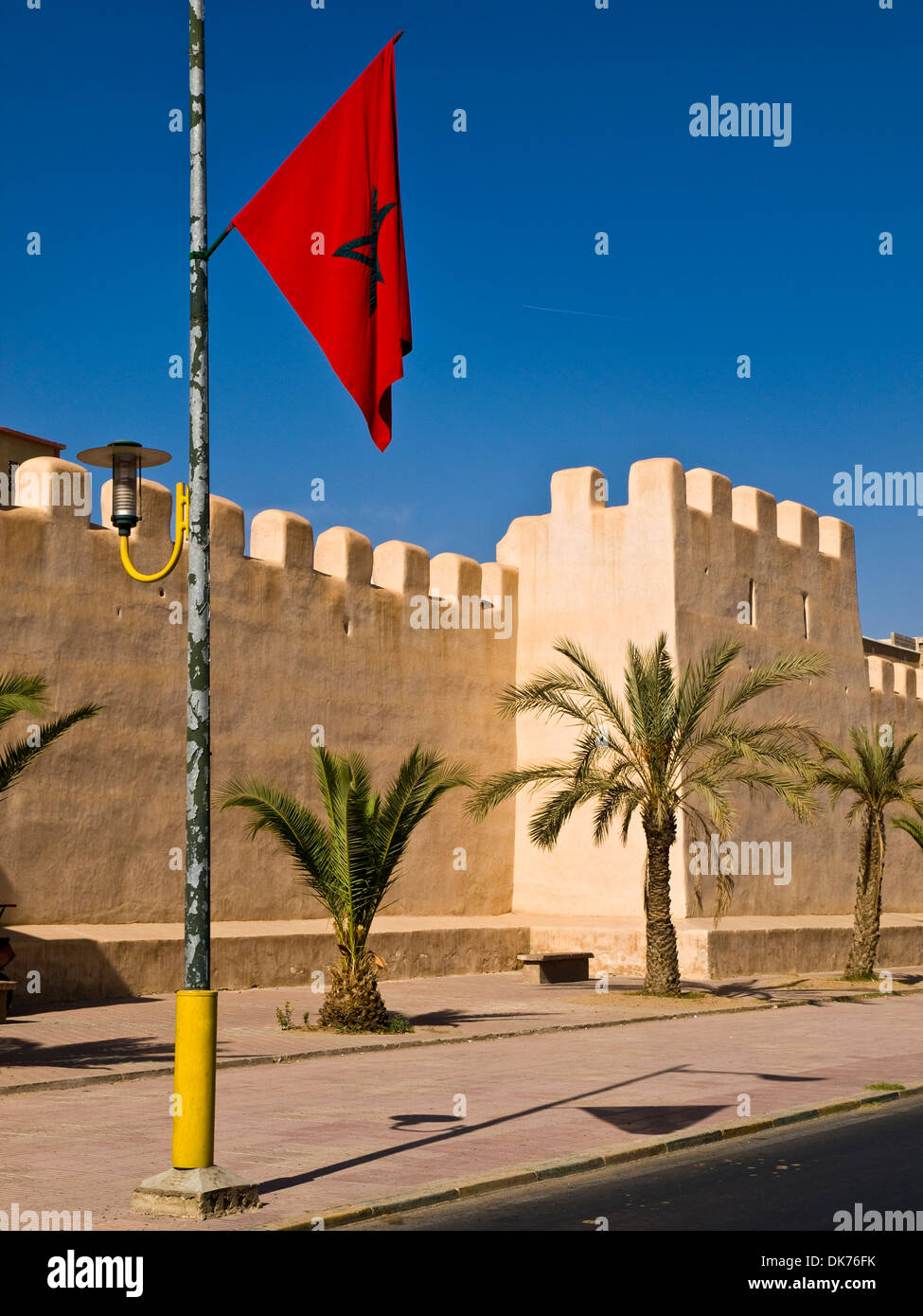 The walls that surround the Moroccan town of Taroudant in the Sous ...