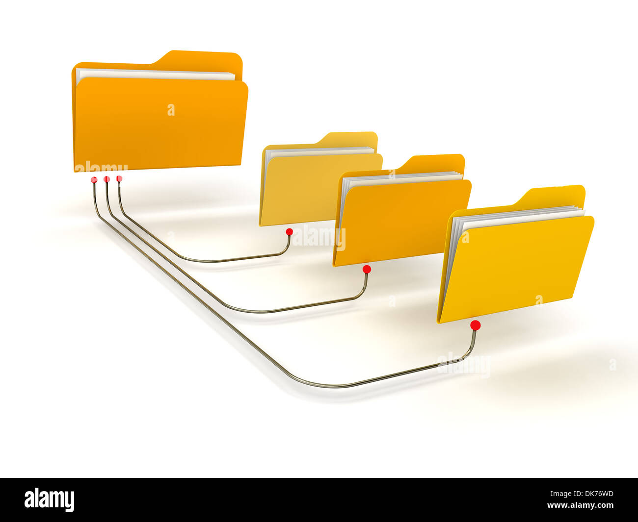 Folders Network Structure Stock Photo - Alamy