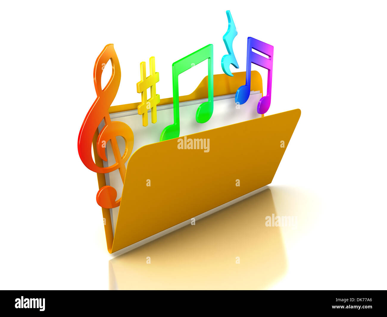 3d yellow folder icon musical hi-res stock photography and images - Alamy