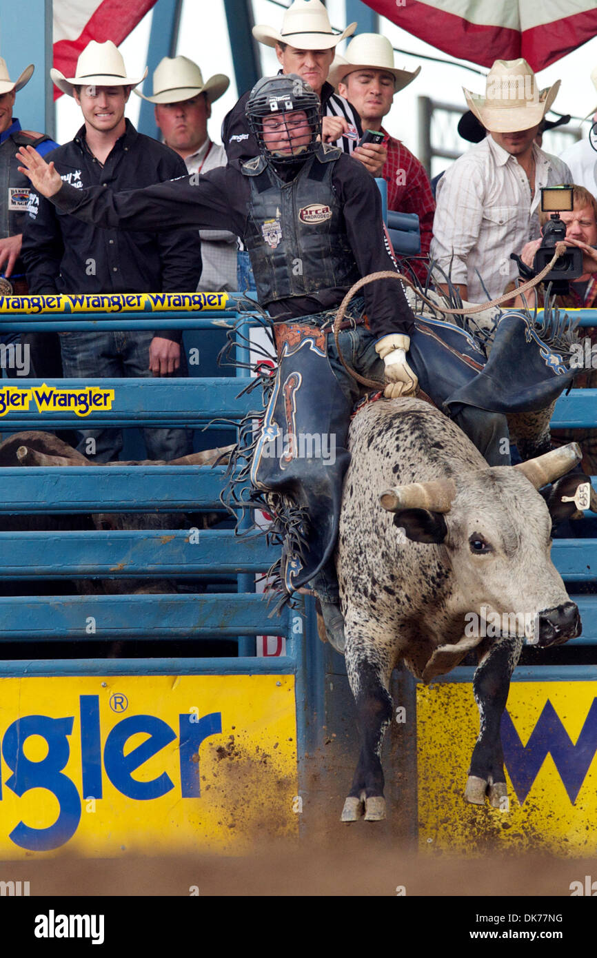 June 16, 2011 - Reno, Nevada, U.S - Tyler Willis of Wheatland, WY rides ...