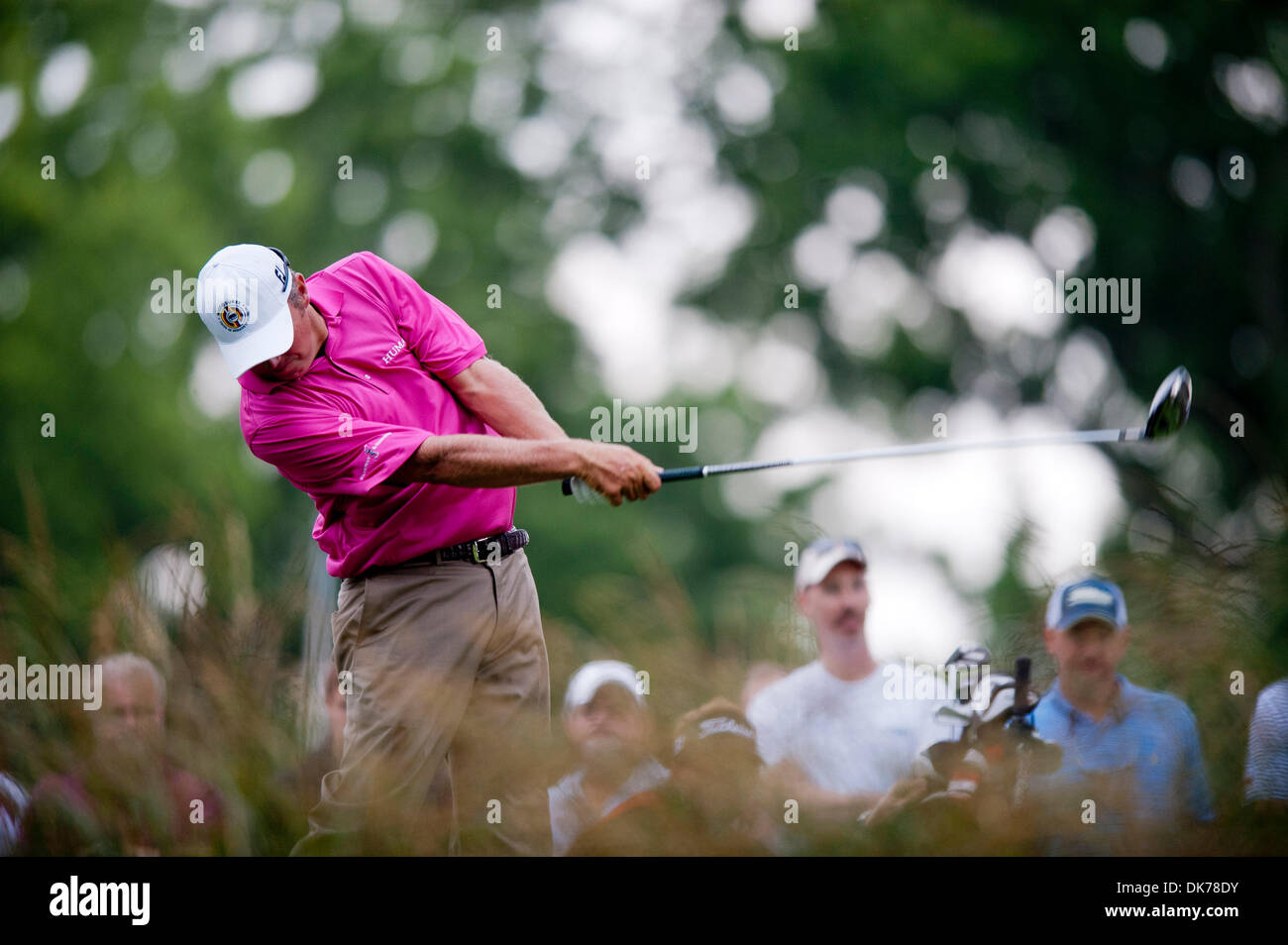 June 17, 2011 - Bethesda, Maryland, U.S. - BO VAN PELT hits his tee ...