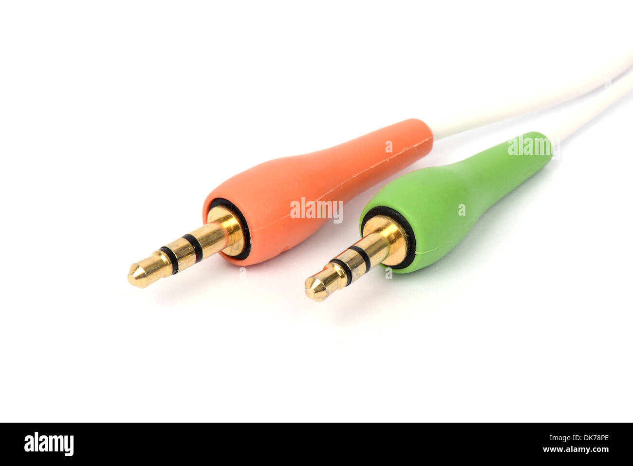 Cord of Stereo Cable, isolated on white Stock Photo - Alamy