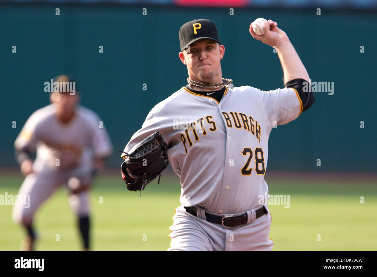 June 18, 2011 - Cleveland, Ohio, U.S - Pittsburgh starting pitcher Paul ...
