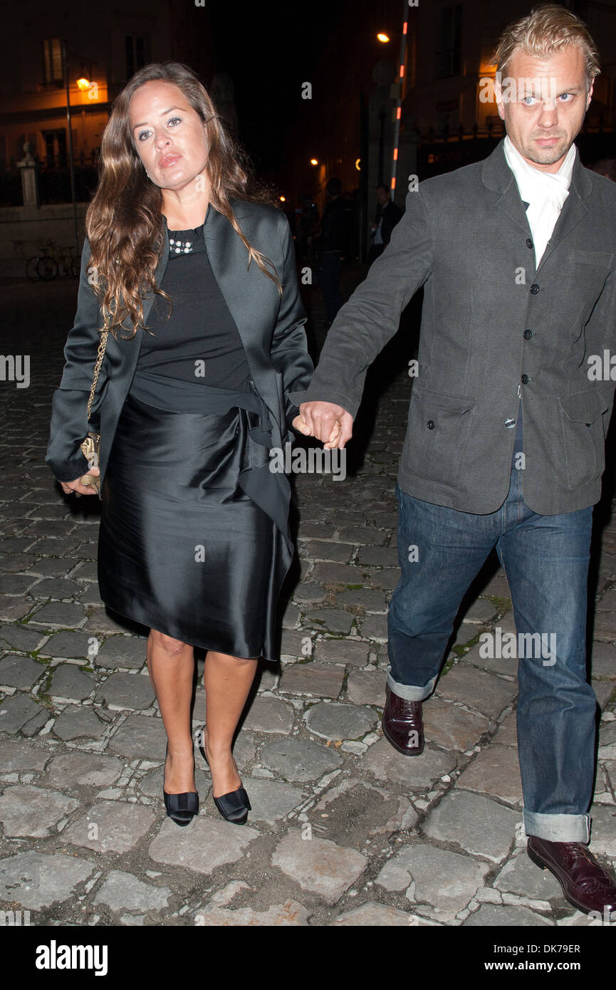 Jade Jagger and her husband Adrian Fillary Paris Fashion Week Spring ...