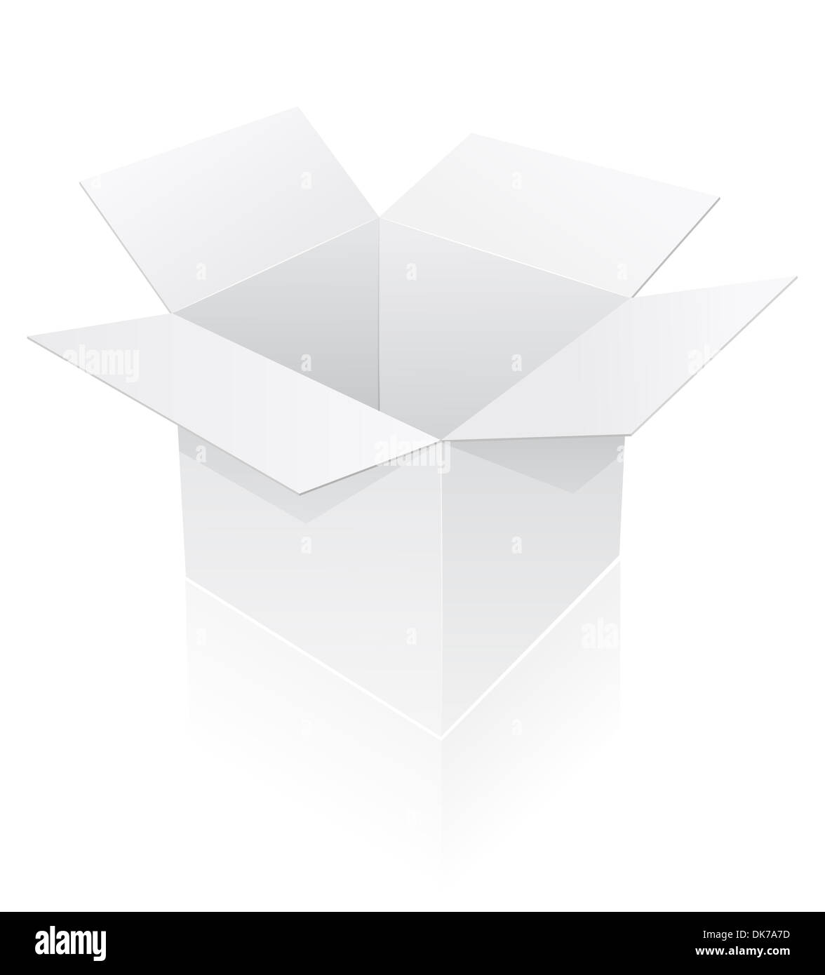 packing box illustration isolated on white background Stock Photo - Alamy