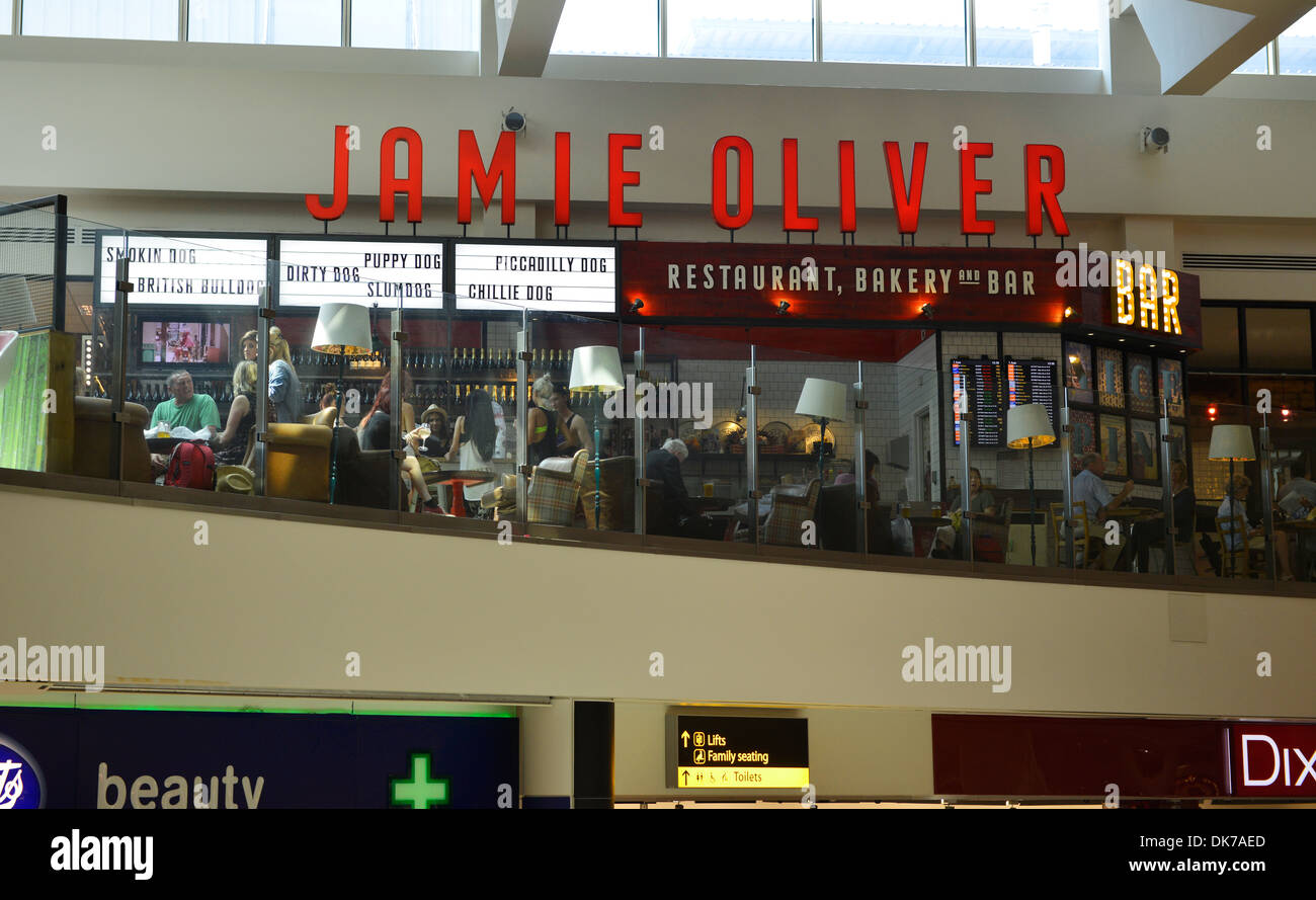 Jamie Oliver's restaurant in North Terminal of Gatwick Airport, London ...