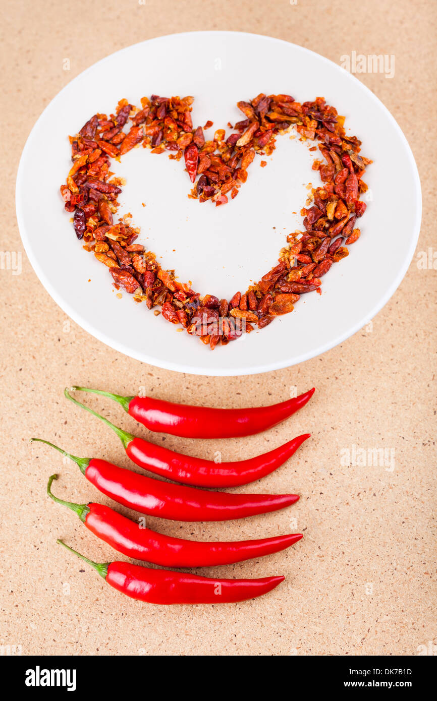 Red heart shape plate love hi-res stock photography and images - Alamy