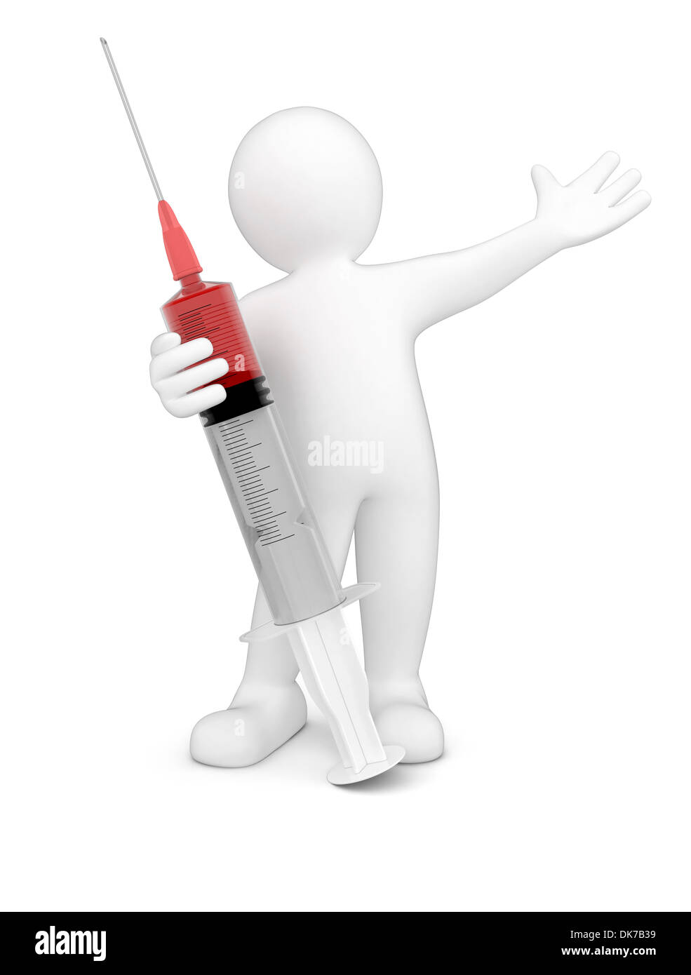 Man and Syringe (clipping path included Stock Photo - Alamy