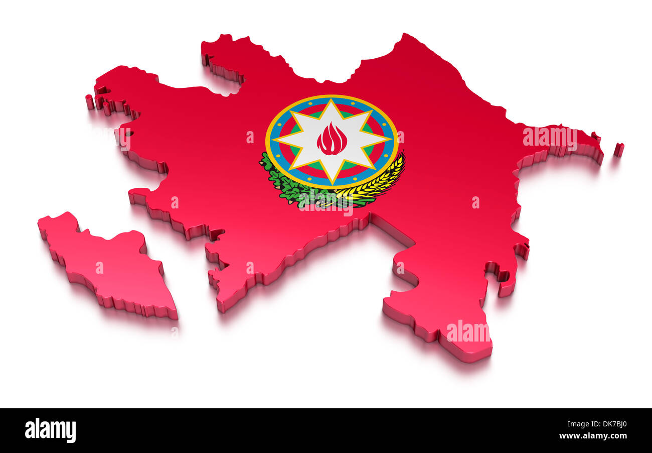 Azerbaijan country map image Cut Out Stock Images & Pictures - Alamy