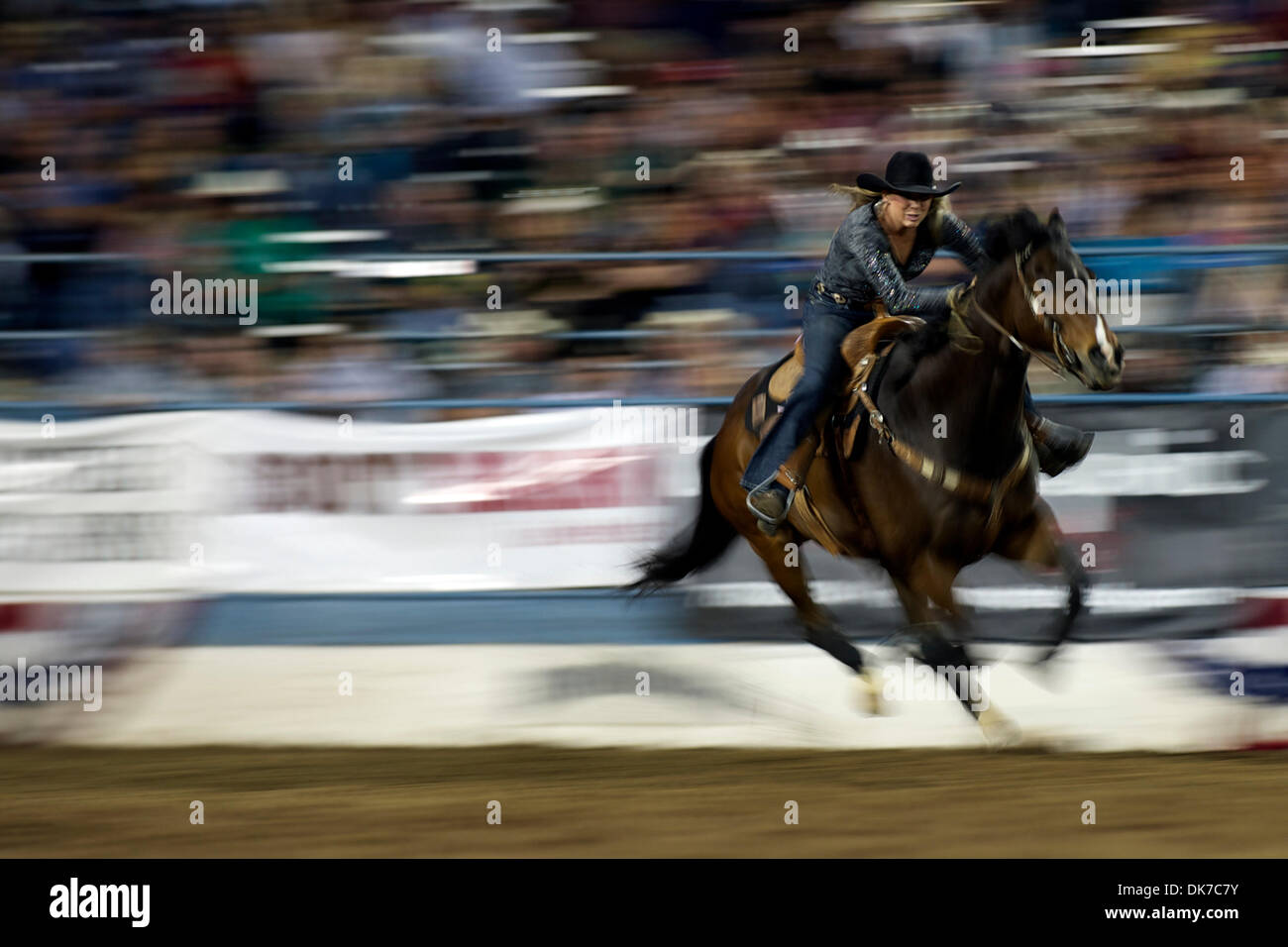 June 19, 2011 - Reno, Nevada, U.S - Barrel racer Megan McLeod of Star ...
