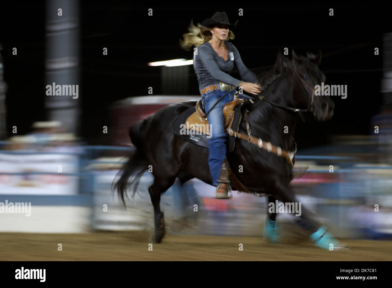 June 19, 2011 - Reno, Nevada, U.S - Barrel racer Sierra Dawn Thomas of ...