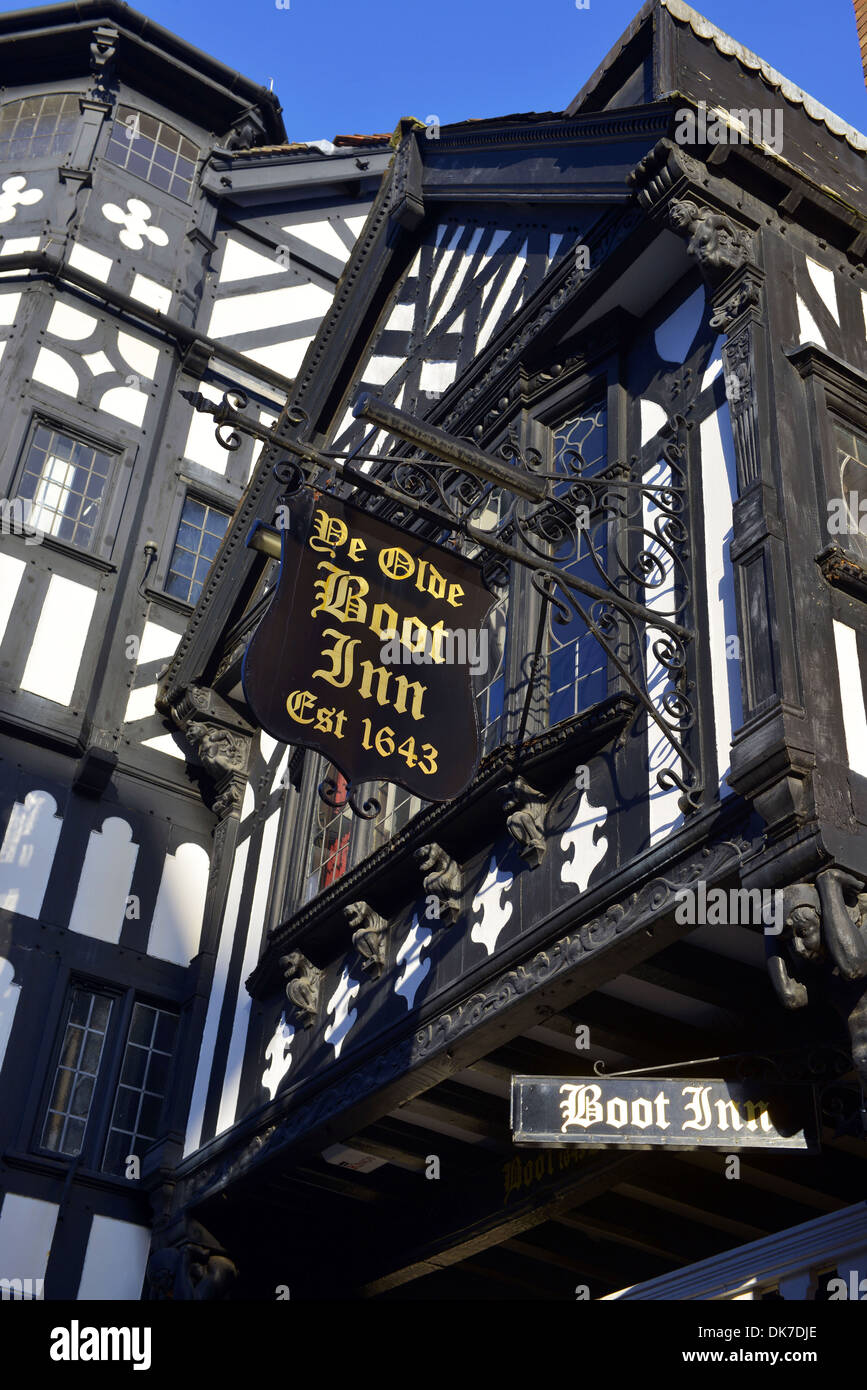 Ye Old Boot Inn, the oldest pub in The city of Chester, Cheshire ...