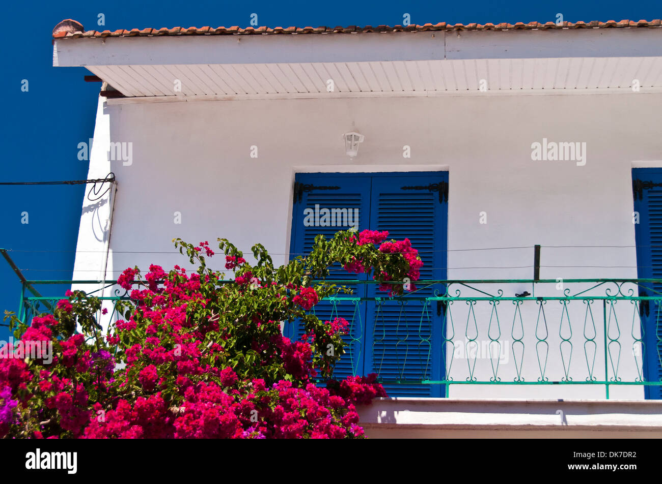The town of Vathi on the Ionian island of Meganisi Stock Photo - Alamy