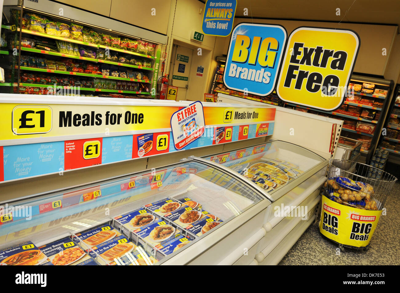 Iceland store, interior of Iceland shop, UK Stock Photo - Alamy