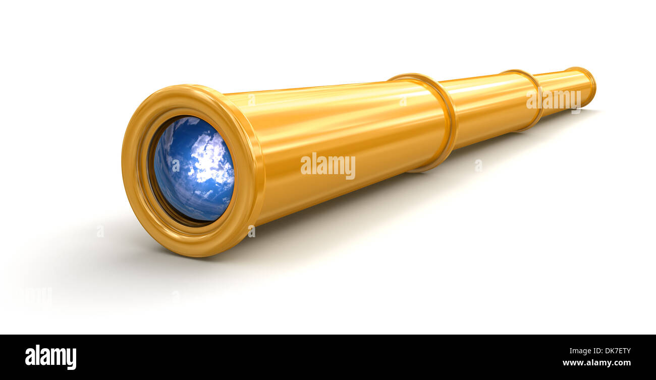 Spyglass (clipping path included Stock Photo - Alamy