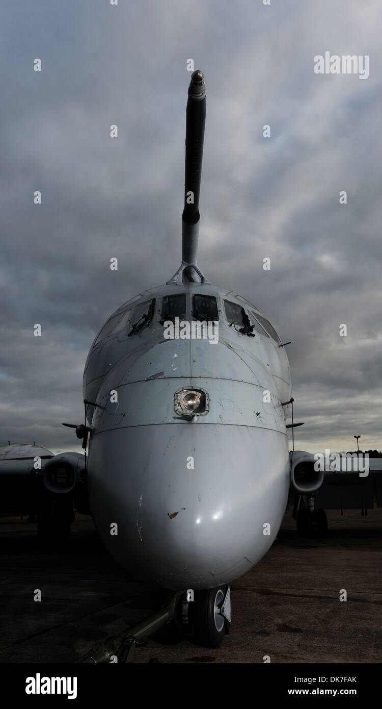 RAF Hawker Siddeley Nimrod jet aircraft on the tarmac Stock Photo - Alamy