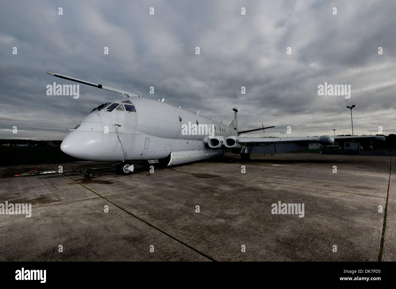 RAF Hawker Siddeley Nimrod jet aircraft on the tarmac Stock Photo - Alamy
