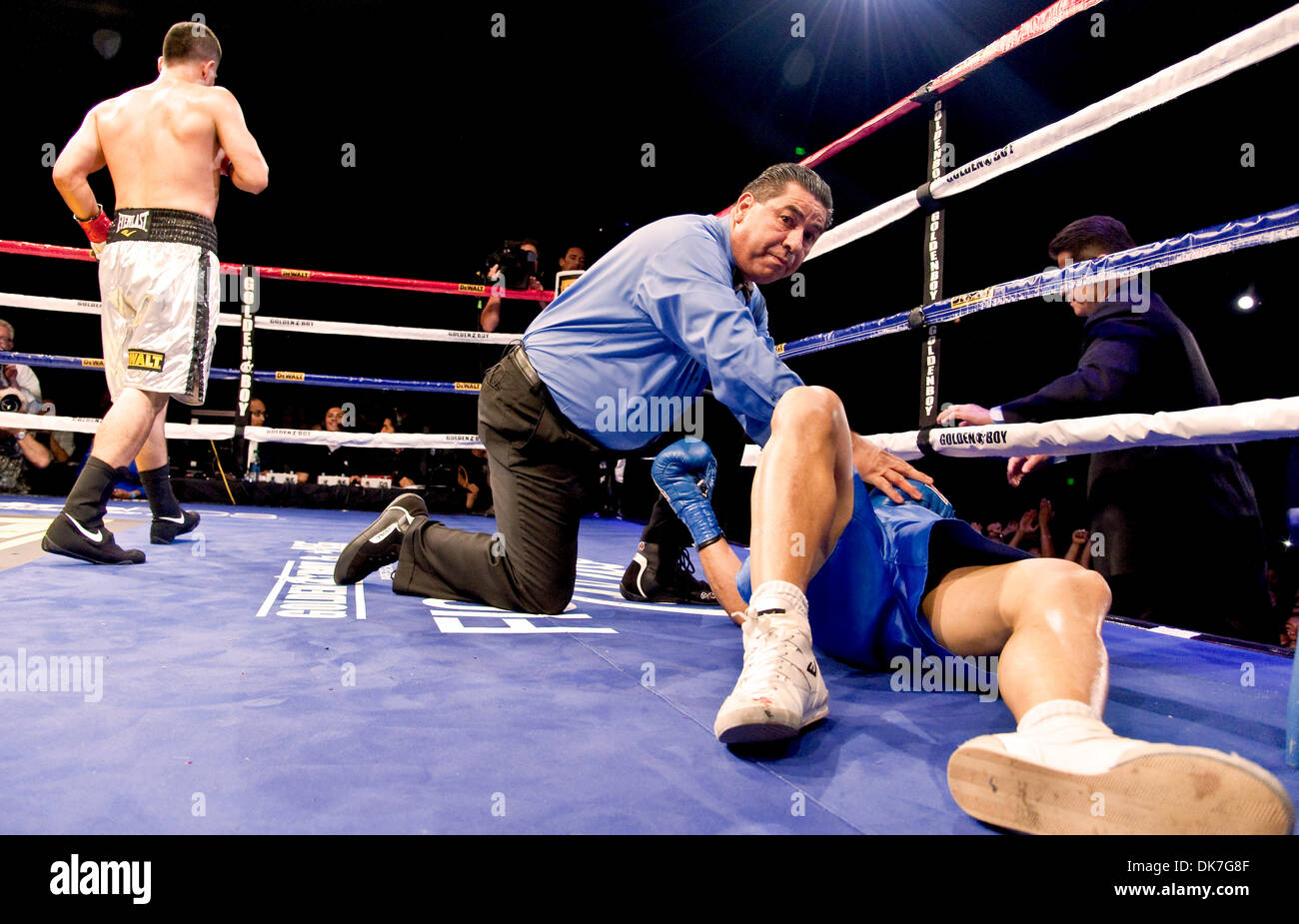 June 23, 2011 - Los Angeles, California, USA - Ramon Flores is knocked ...