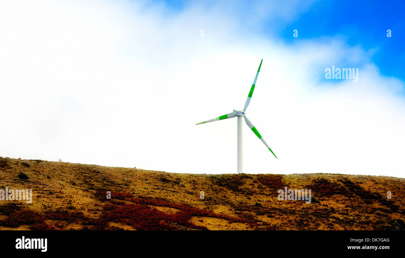 Green energy wind machine Stock Photo - Alamy