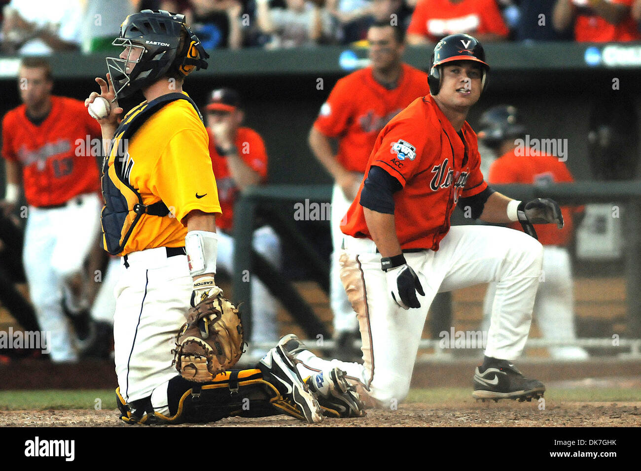 June 23, 2011 - Omaha, Nebraska, U.S - David Coleman (9) slides in ...