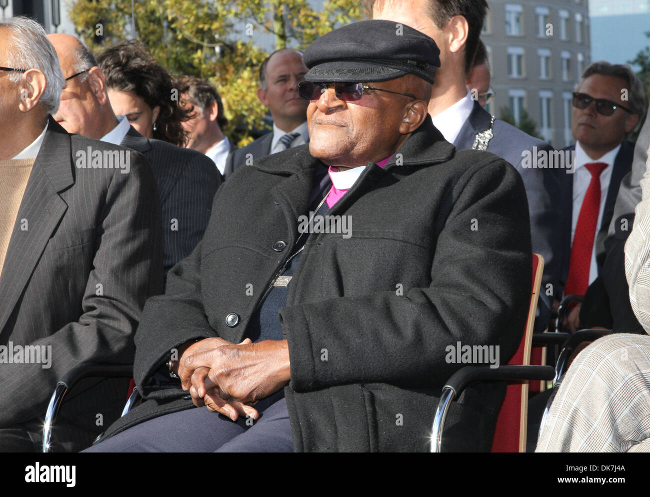 Archbishop Desmond Tutu attends unveiling of a bronze statue of former ...