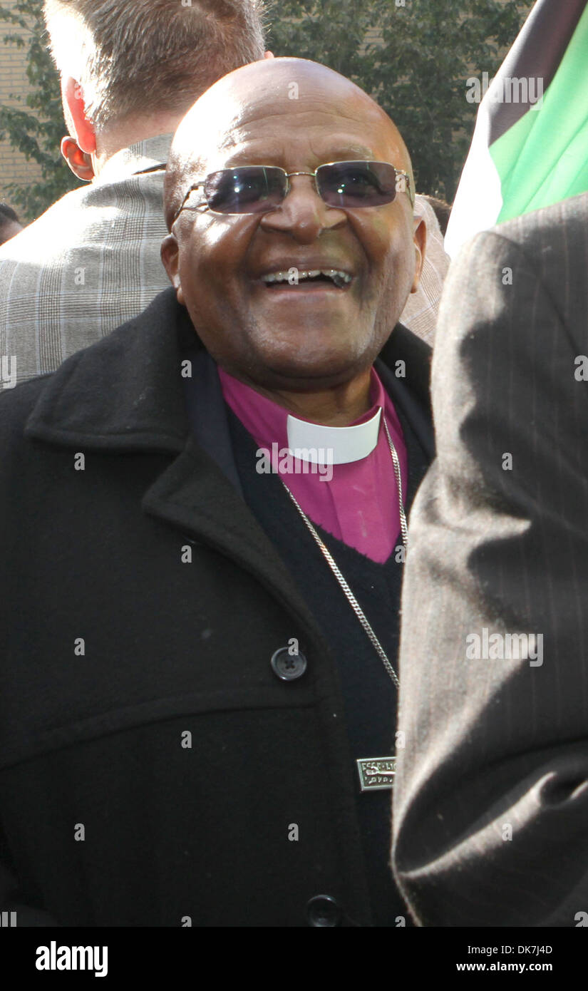 Archbishop Desmond Tutu attends unveiling of a bronze statue of former ...