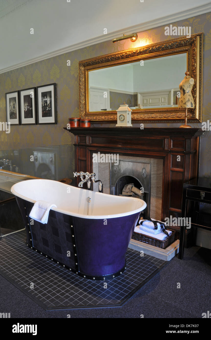 Bedroom, Hotel Du Vin, One Devonshire Gardens, Glasgow, Scotland Stock ...