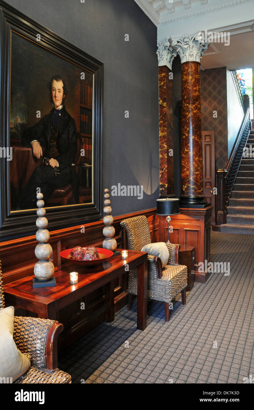 Lobby, Hotel Du Vin, One Devonshire Gardens, Glasgow, Scotland Stock ...
