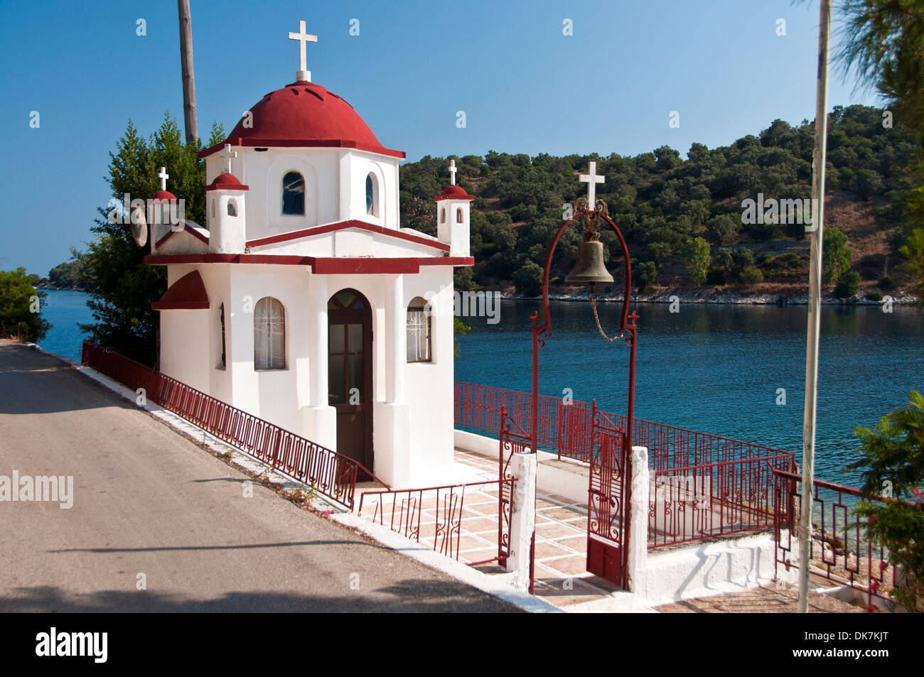 The Greek town of Vathi on the Ionian island of Meganisi Stock Photo ...