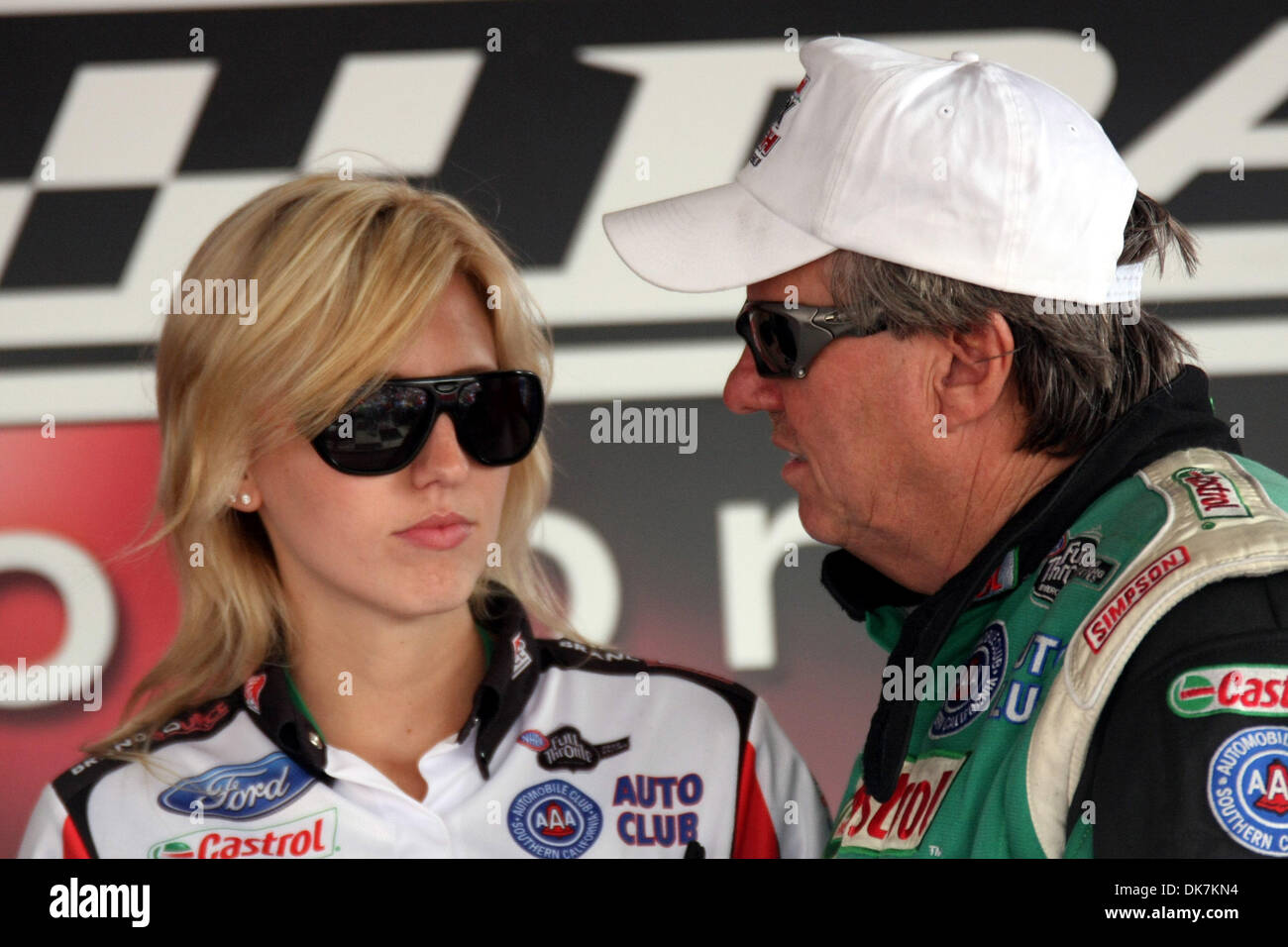 June 25, 2011 - Norwalk, Ohio, U.S - John Force talks to his daughter ...
