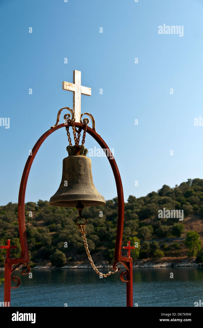 The Greek town of Vathi on the Ionian island of Meganisi Stock Photo ...