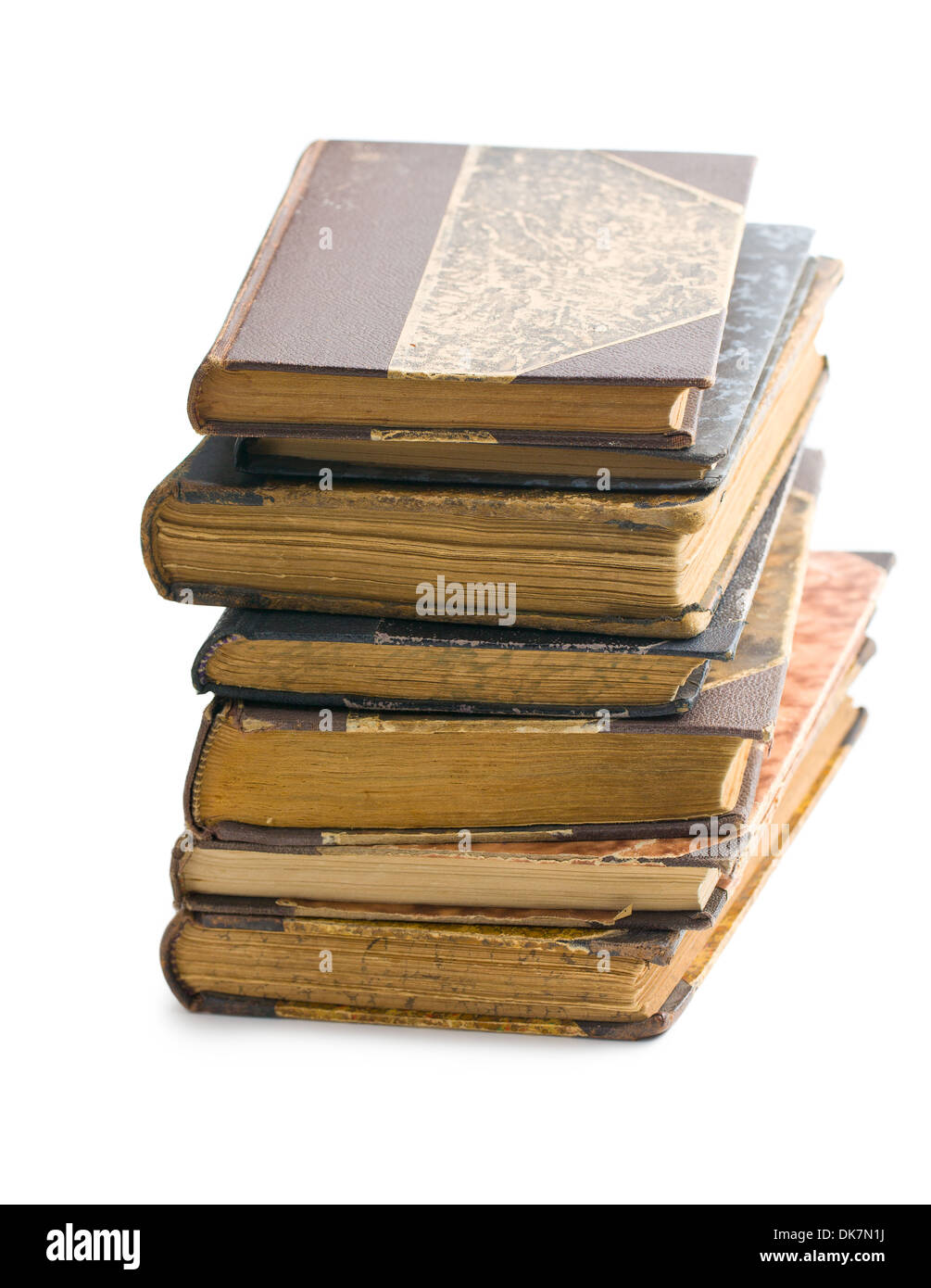 stack of ancient books on white background Stock Photo - Alamy