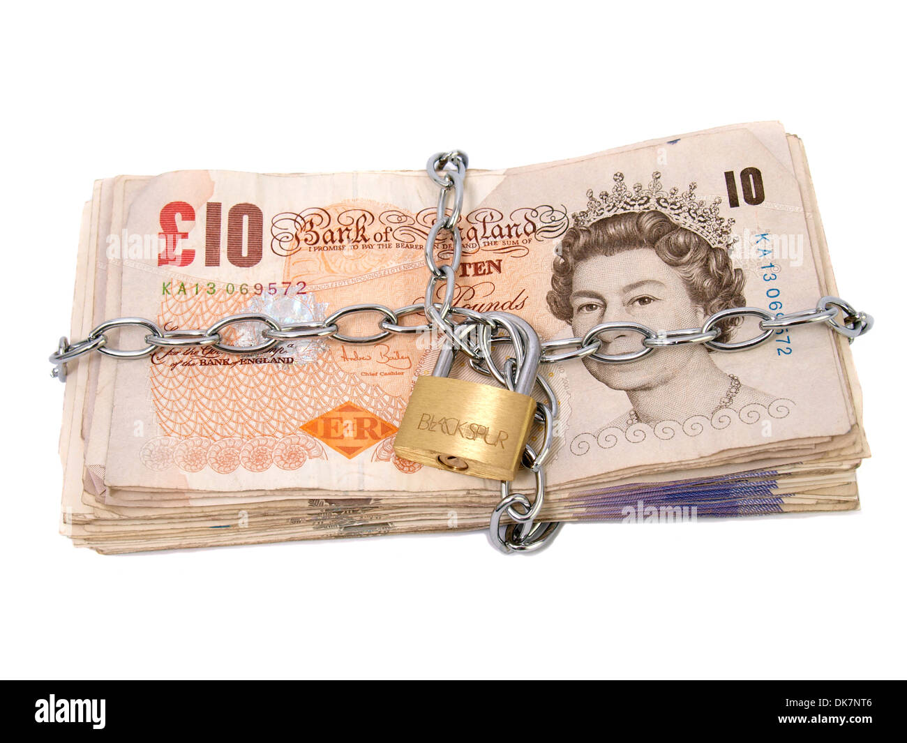 Sterling notes and padlock hi-res stock photography and images - Alamy