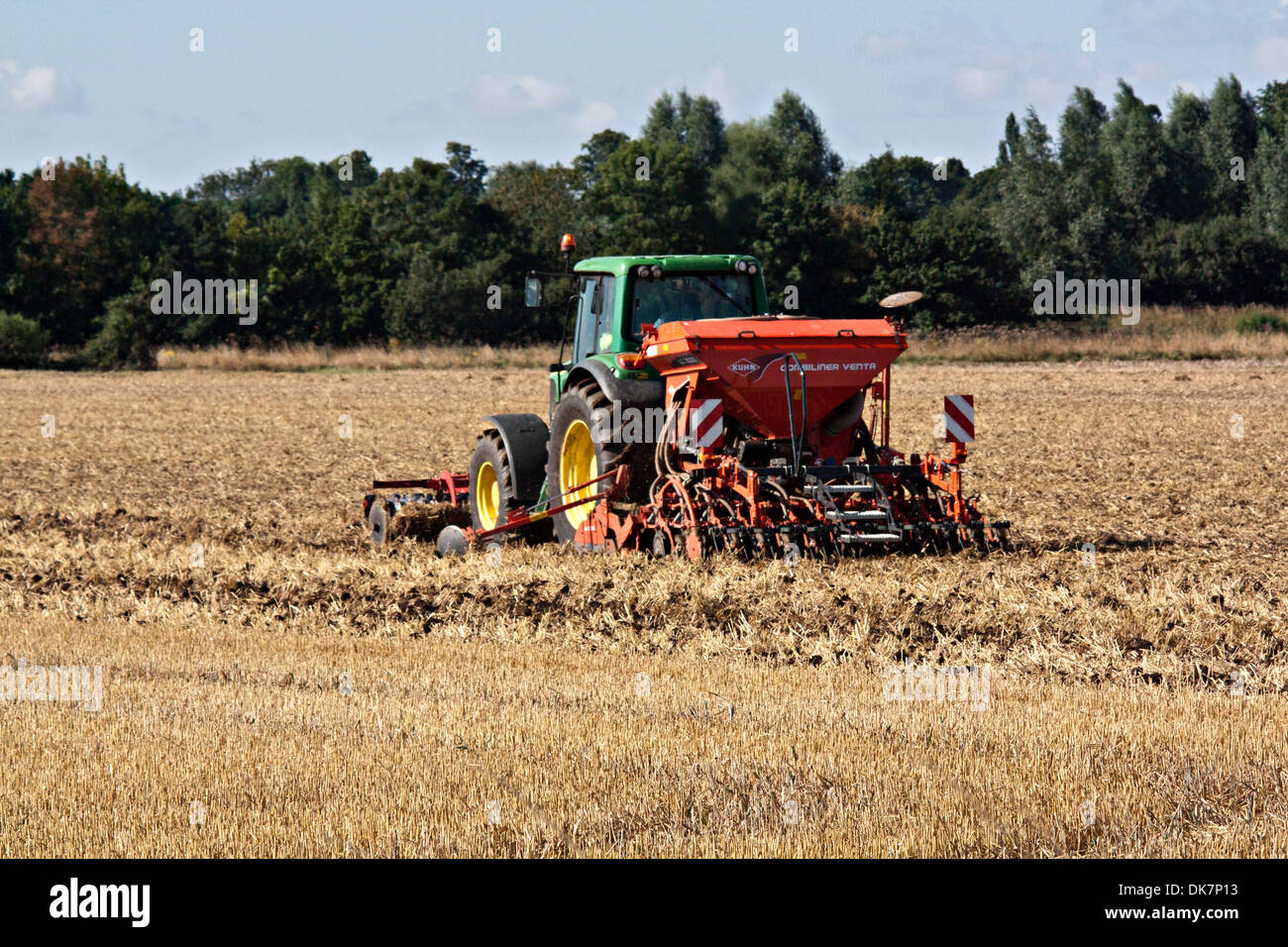 John deere tractor seed drill hi-res stock photography and images - Alamy