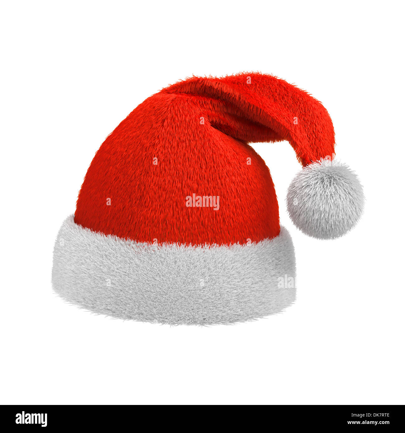 Santa red hat - isolated on white background Stock Photo - Alamy