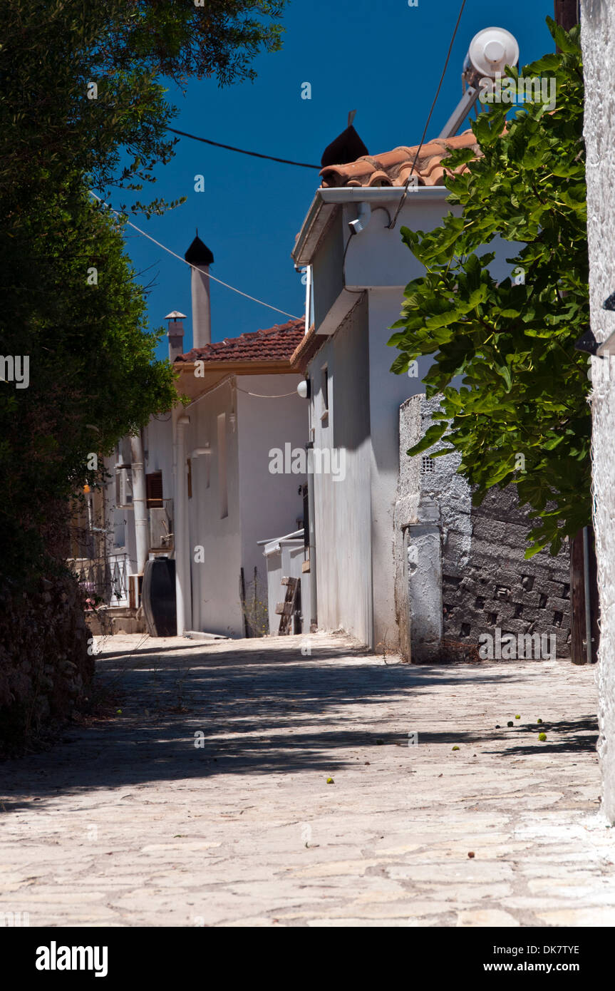 The Greek town of Vathi on the Ionian island of Meganisi Stock Photo ...