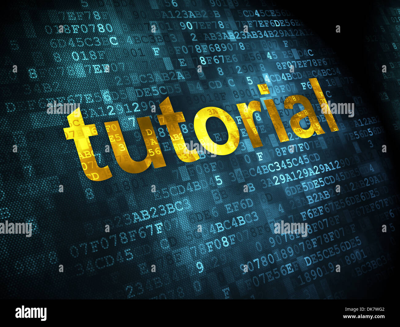 Education concept: Tutorial on digital background Stock Photo - Alamy