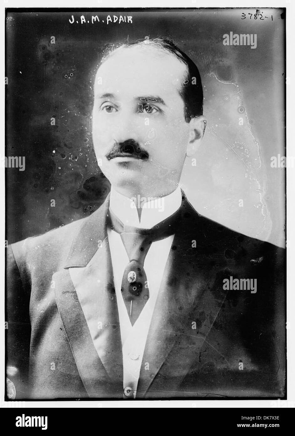 This historical portrait of J.A.M. Adair, preserved in the Library of ...