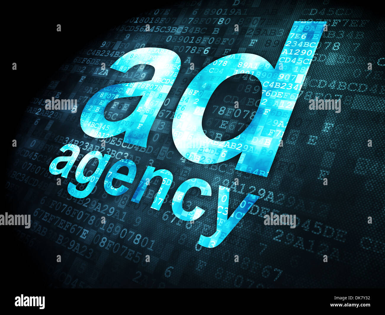 Advertising concept: Ad Agency on digital background Stock Photo - Alamy