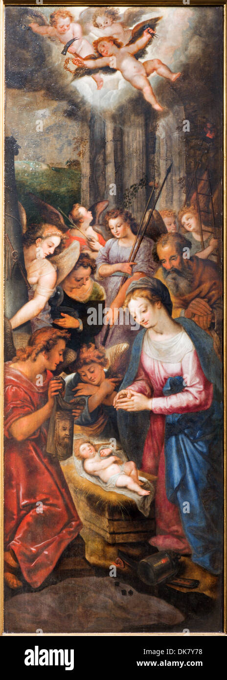 Mechelen - Nativity - triptych Resurrection of Christ by J. Snellinckx ...
