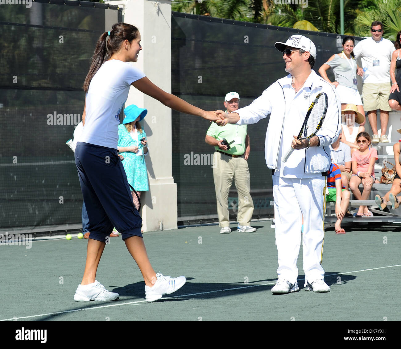 Ana Ivanovic and Alejandro Sanz Tony Bennett's All-Star Tennis Event at ...