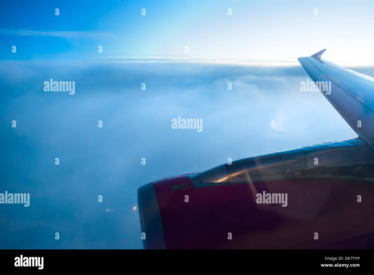 Night view Out Of Airplane Window Stock Photo - Alamy