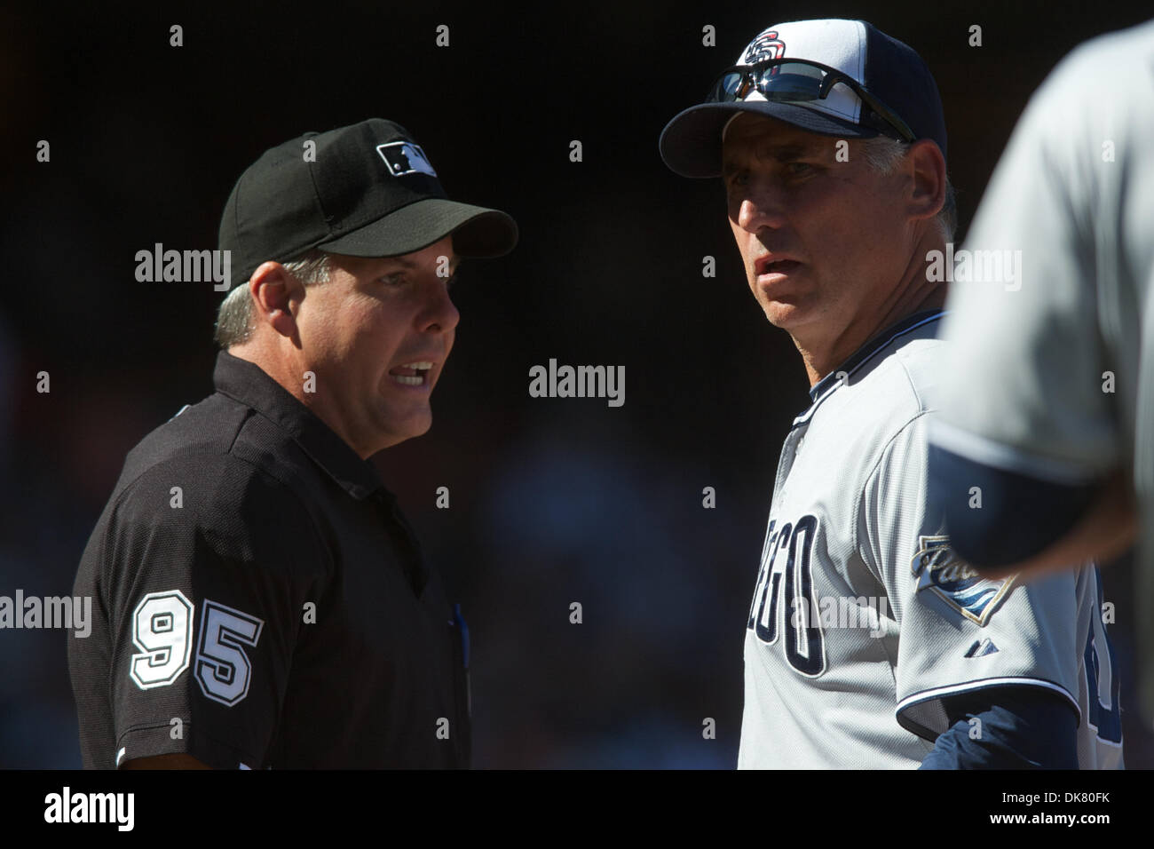 July 4, 2011 - San Francisco, California, U.S - Home plate umpire Tim ...