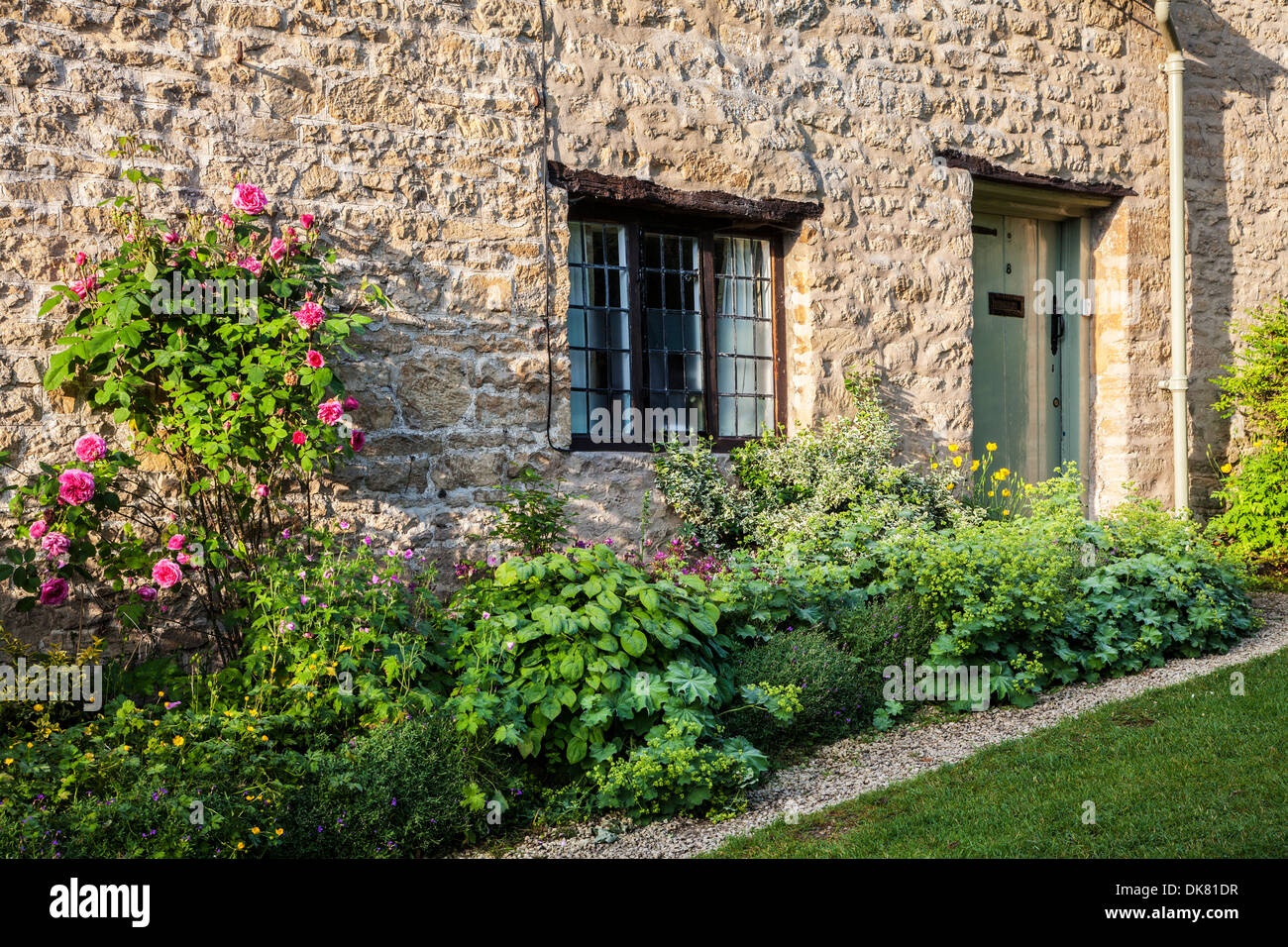 Leaded light window and front garden in the famous Arlington Row of ...