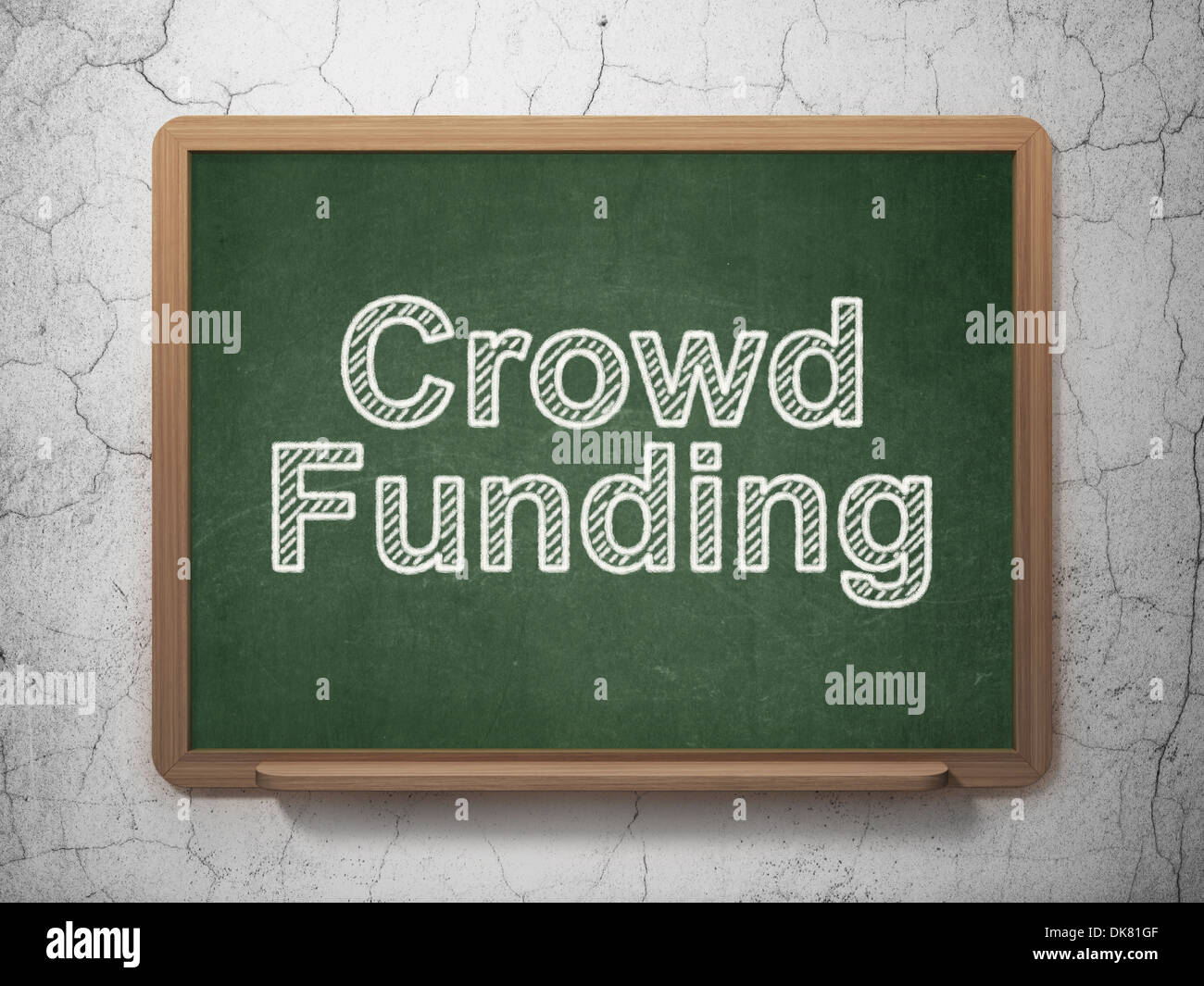Finance concept: Crowd Funding on chalkboard background Stock Photo - Alamy