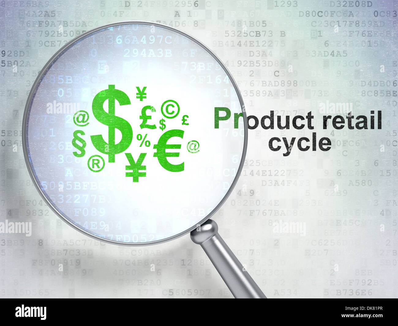 Marketing concept: Finance Symbol and Product retail Cycle Stock Photo ...